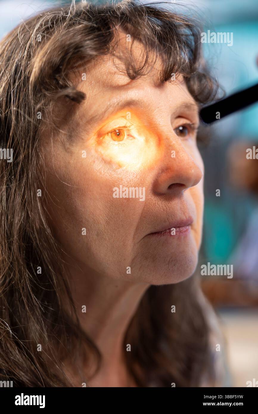 Female doctor ophthalmologist conducts examination hi-res stock ...