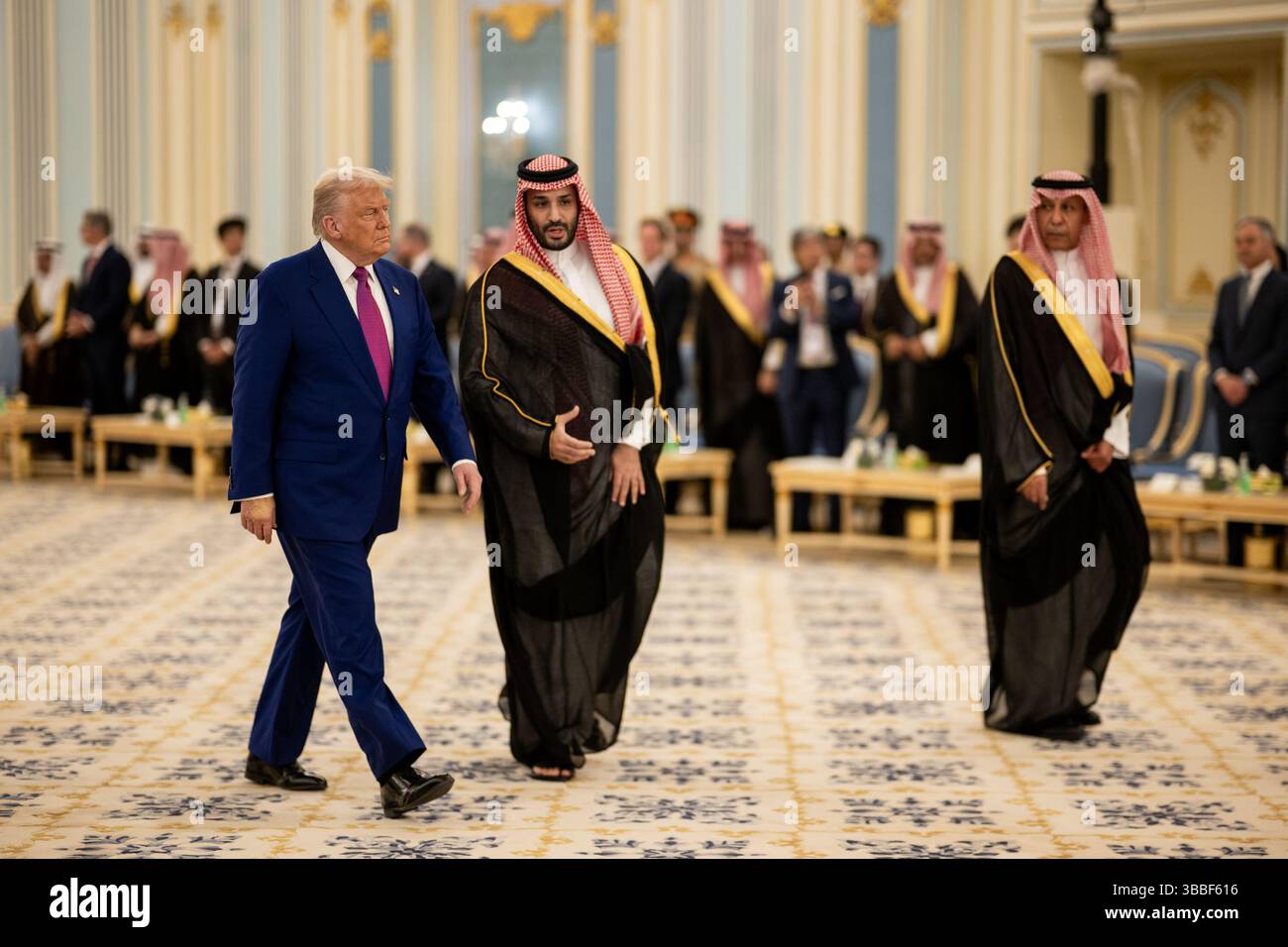 President Donald Trump participates in a coffee ceremony with Saudi ...