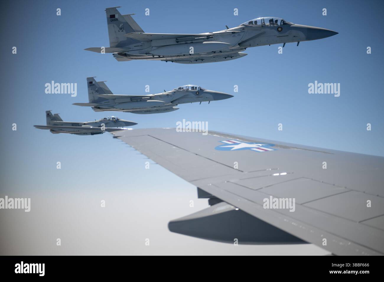 Qatari jets escort Air Force One before landing at Hamad International ...