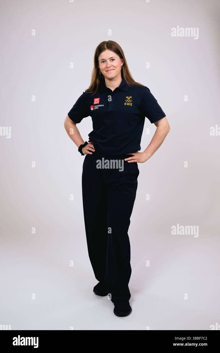 Alpine skiing athlete Lisa Nyberg of, Sweden. , . poses for a portrait ...
