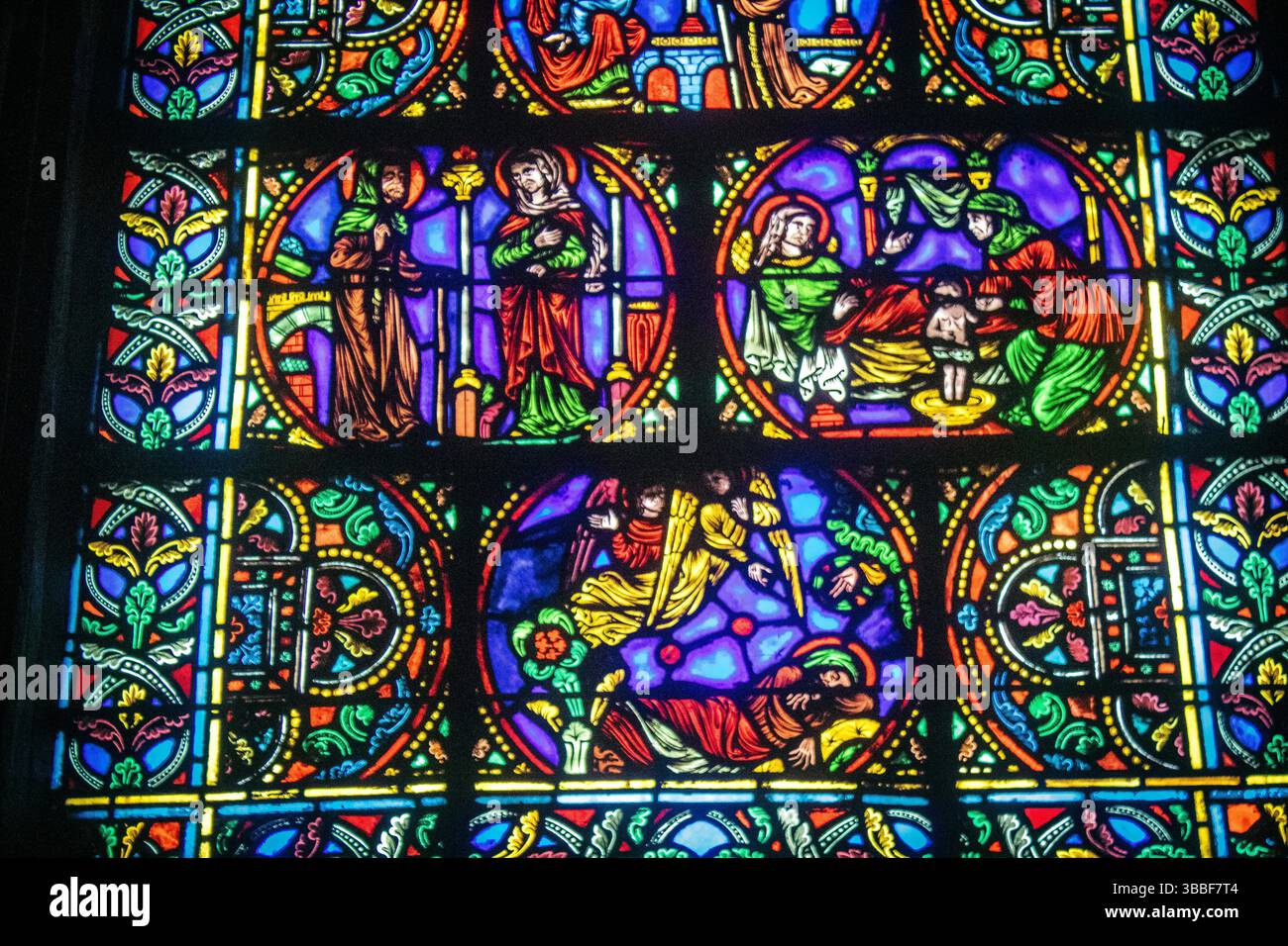 Reims, France, May 15, 2025 The Basilica of Saint-Remi is a medieval ...
