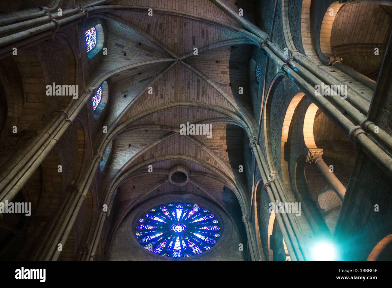 Reims, France, May 15, 2025 The Basilica of Saint-Remi is a medieval ...