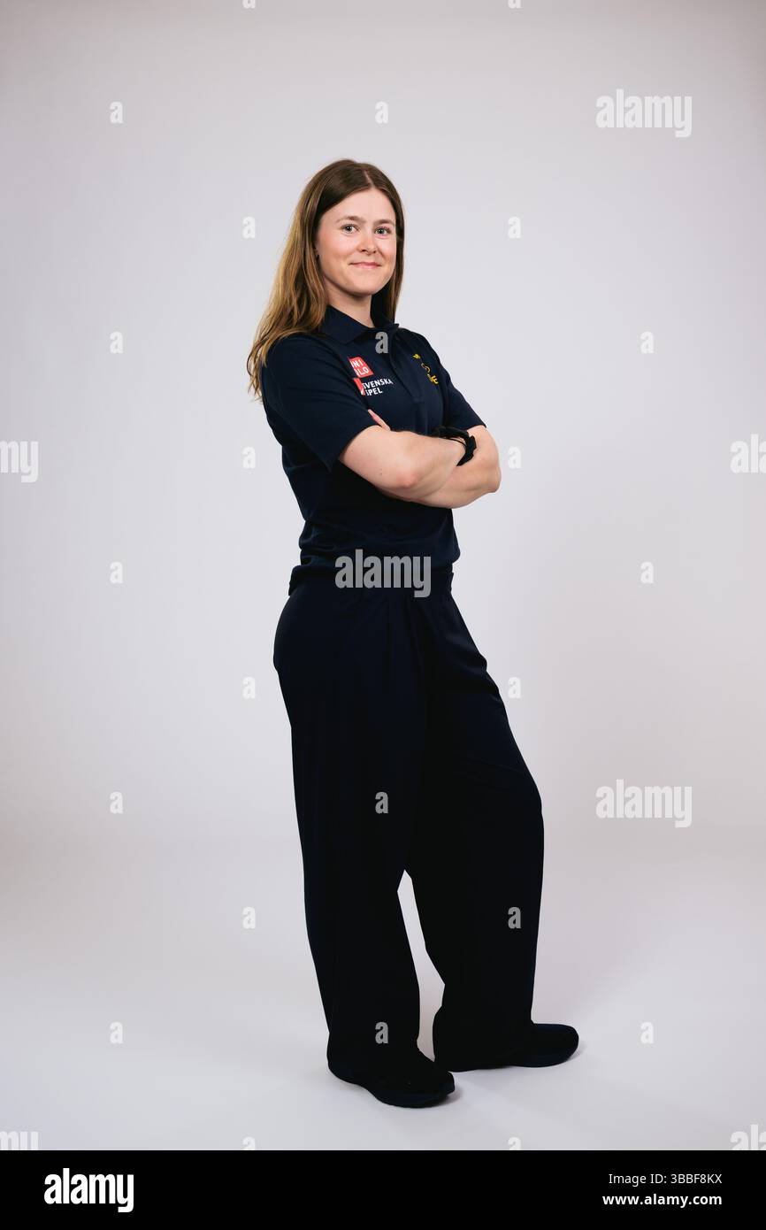 Alpine skiing athlete Lisa Nyberg of, Sweden. , . poses for a portrait ...