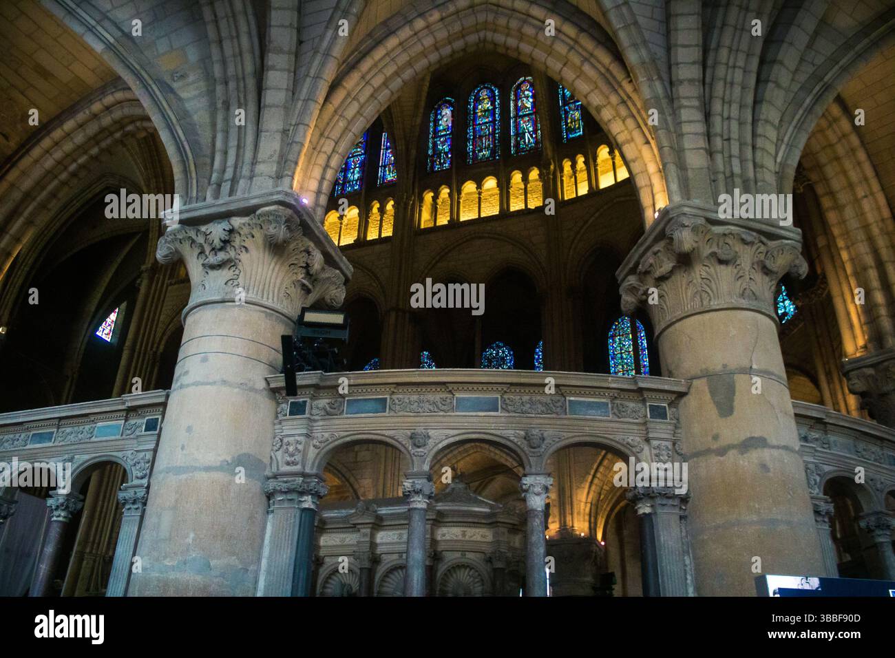 Reims, France, May 15, 2025 The Basilica of Saint-Remi is a medieval ...