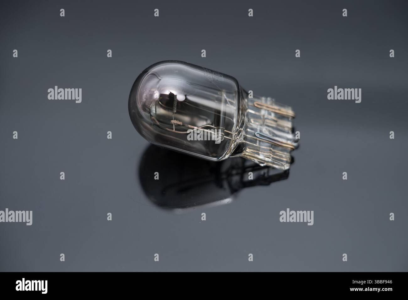 burnt out car brake light bulb,Halogen bulb Transparent glass Stock ...