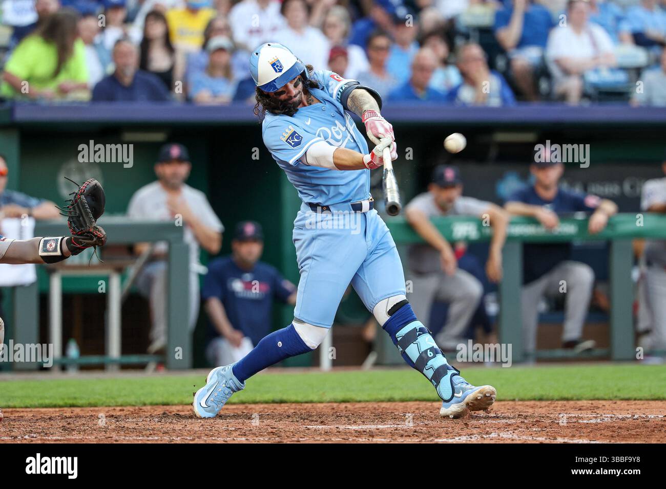 Kansas City, MO, USA. 10th May, 2025. Kansas City Royals third baseman ...