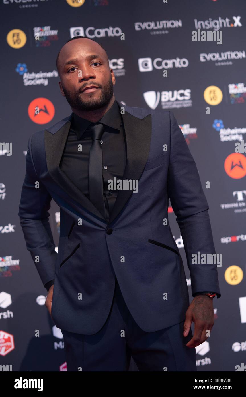 London, England. 15th May 2025. Leon Edwards poses on the red carpet at ...