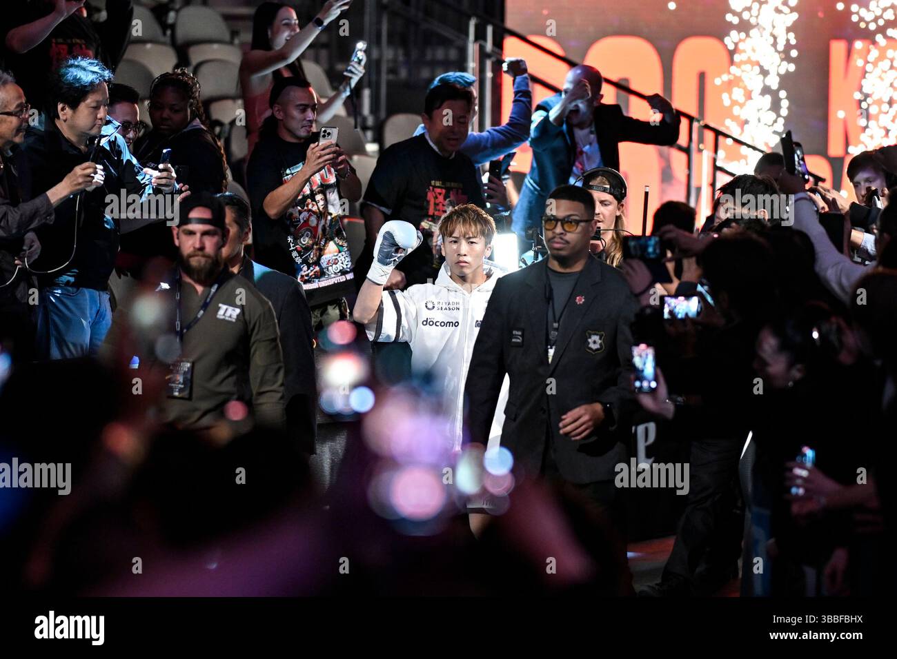 Champion Japan's Naoya Inoue enters the ring before his undisputed ...