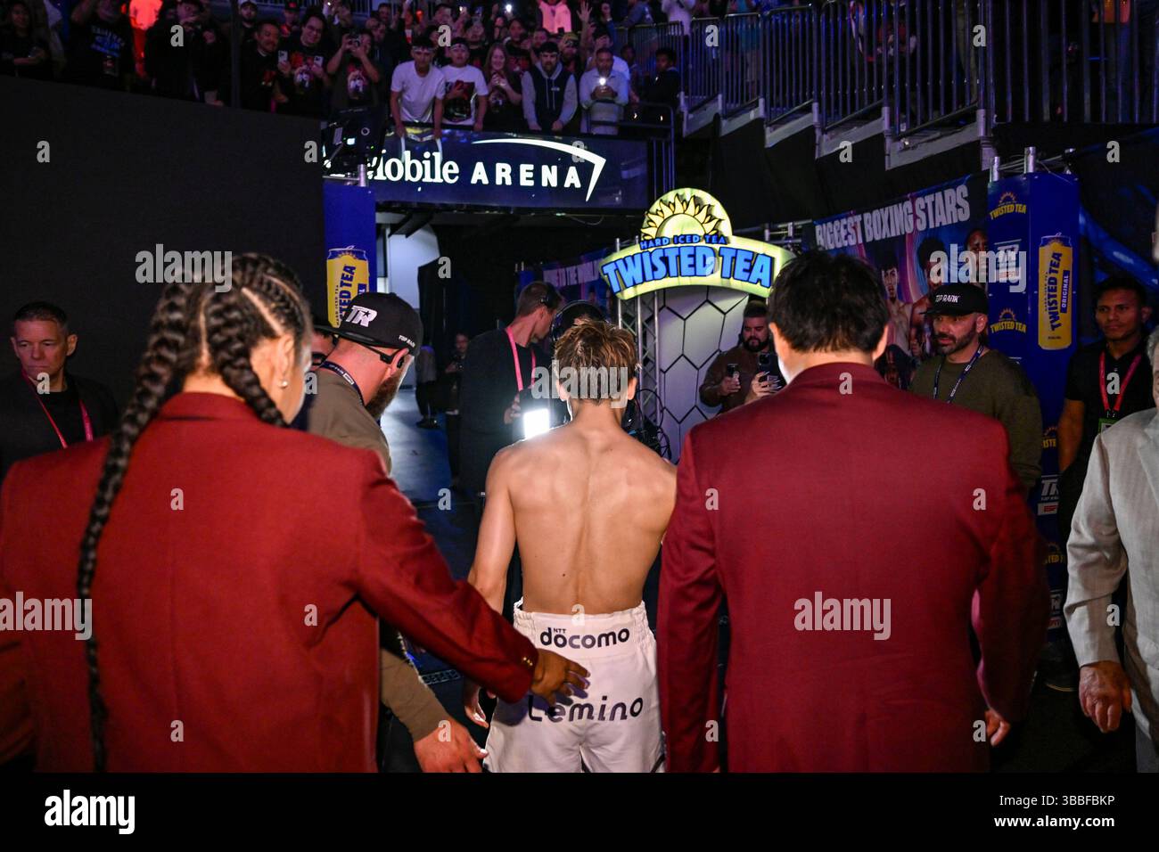 Champion Japan's Naoya Inoue leaves the ring after winning his ...