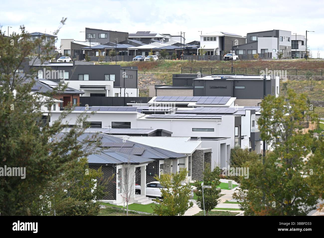 New houses are seen at a housing estate at the suburb of Whitlam in ...