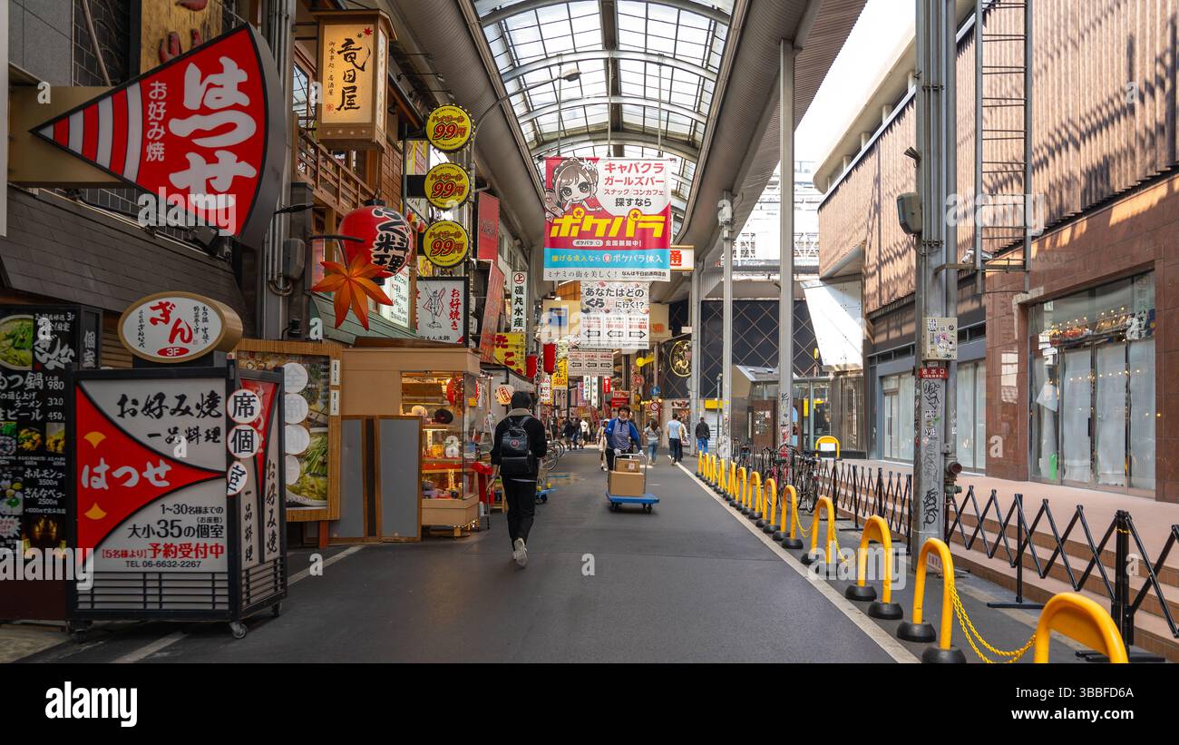 Osaka, Japan, Chuo District, Dotonbori Street, A lively area known for ...