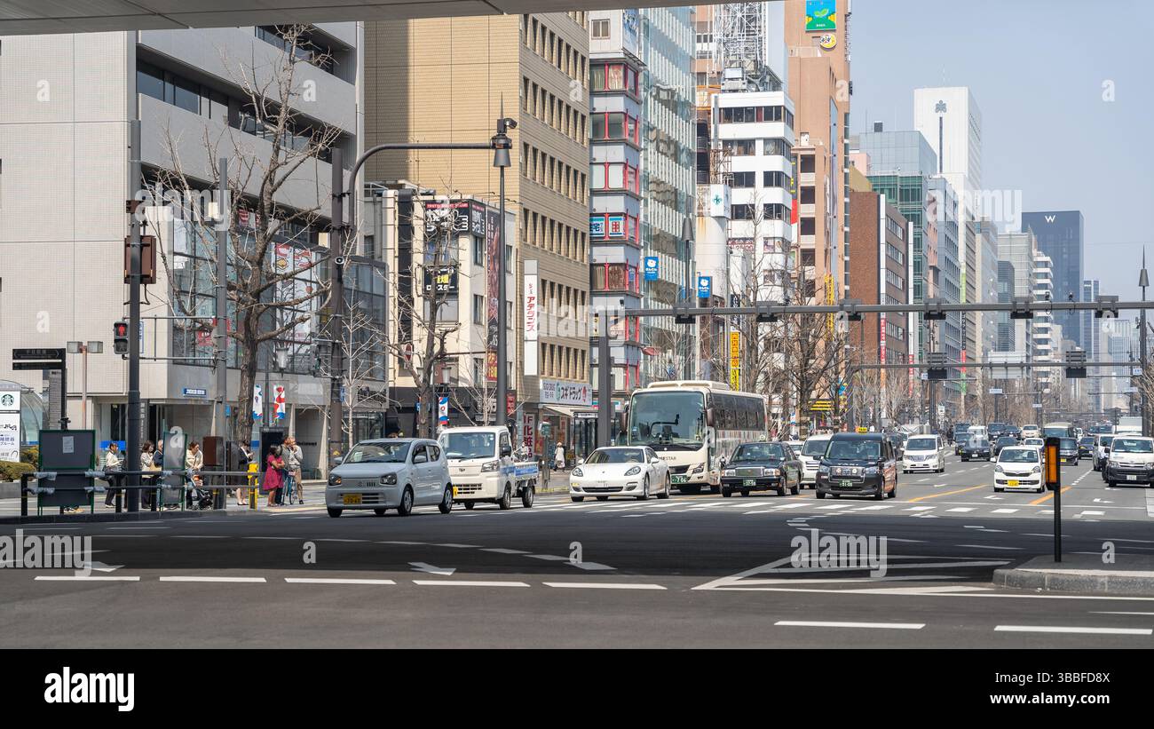 Chuo ward, transportation on central streets, Umeshinhigashihodo Bridge ...