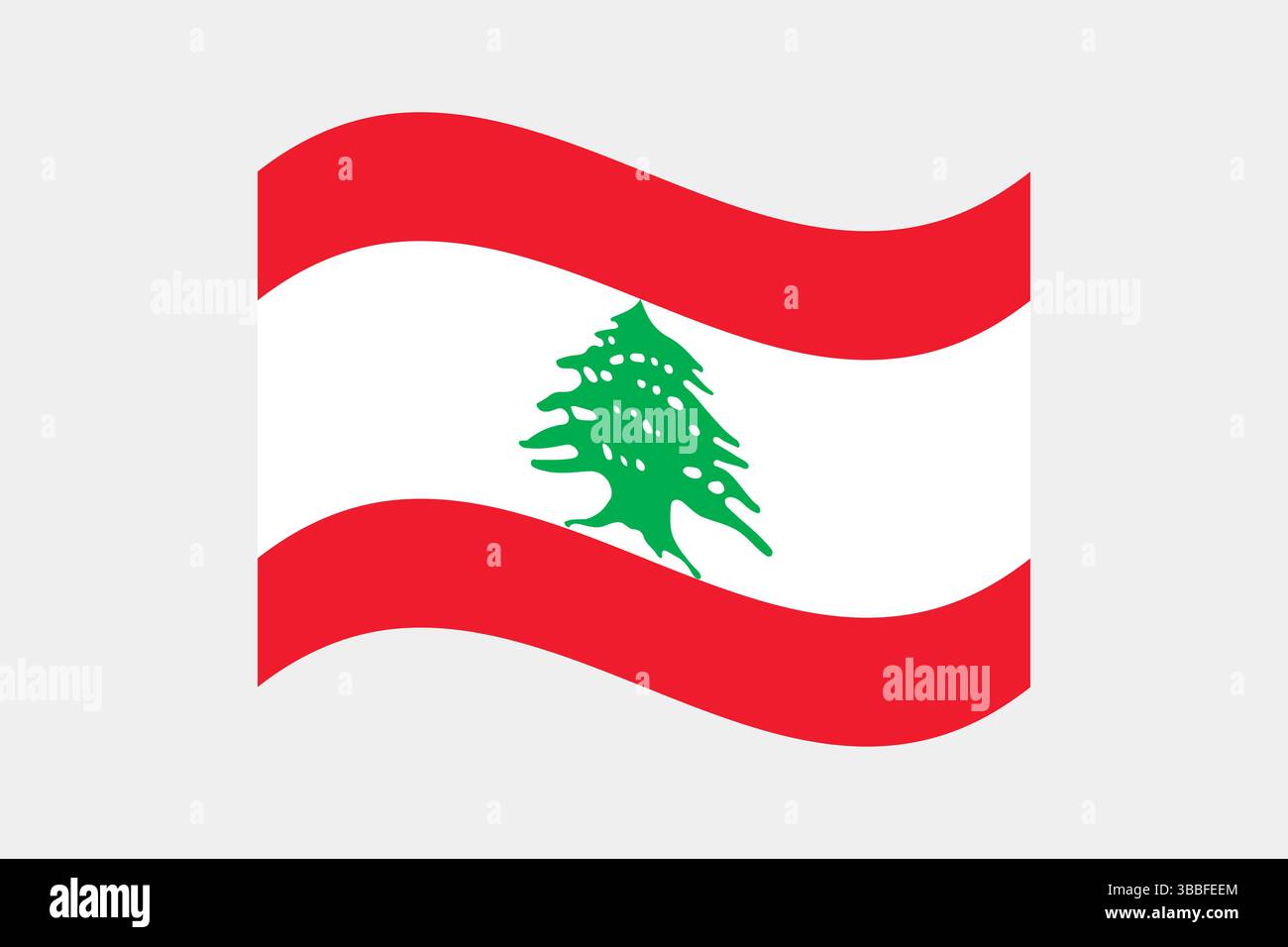 Flag of Lebanon. Lebanon wavy flag digital vector illustration ...