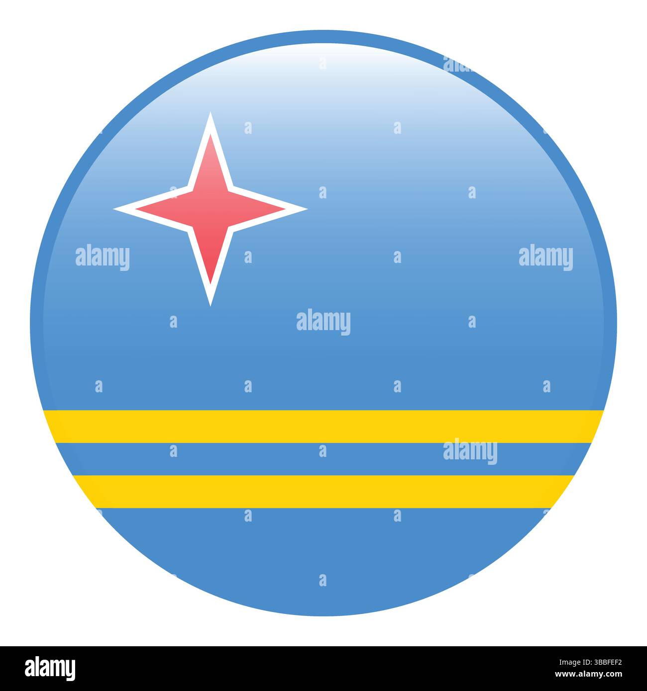 Flag of Aruba. Aruba circle flag 3d logo icon computer vector illustration design Stock Vector ...