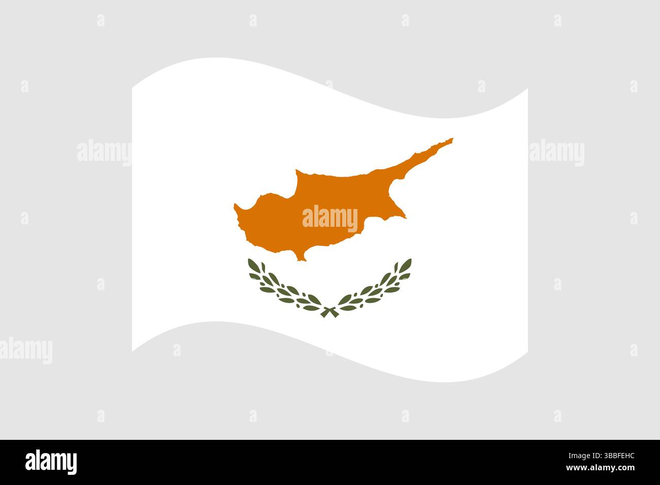 Flag of Cyprus. Cyprus wavy flag digital vector illustration ...