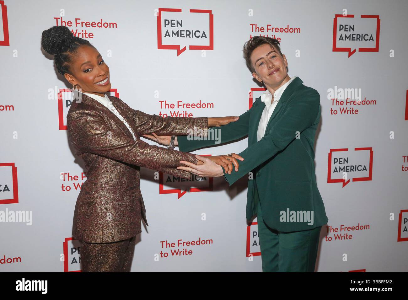 Comedian Amber Ruffin, left, and Kelsi Cleary-Hammarstedt attend the ...