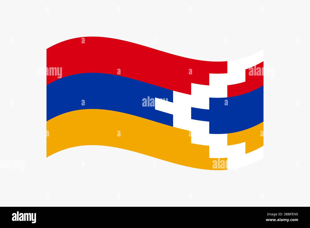 Flag of Artsakh. Artsakh wavy flag digital vector illustration. Fluttering flag Stock Vector ...