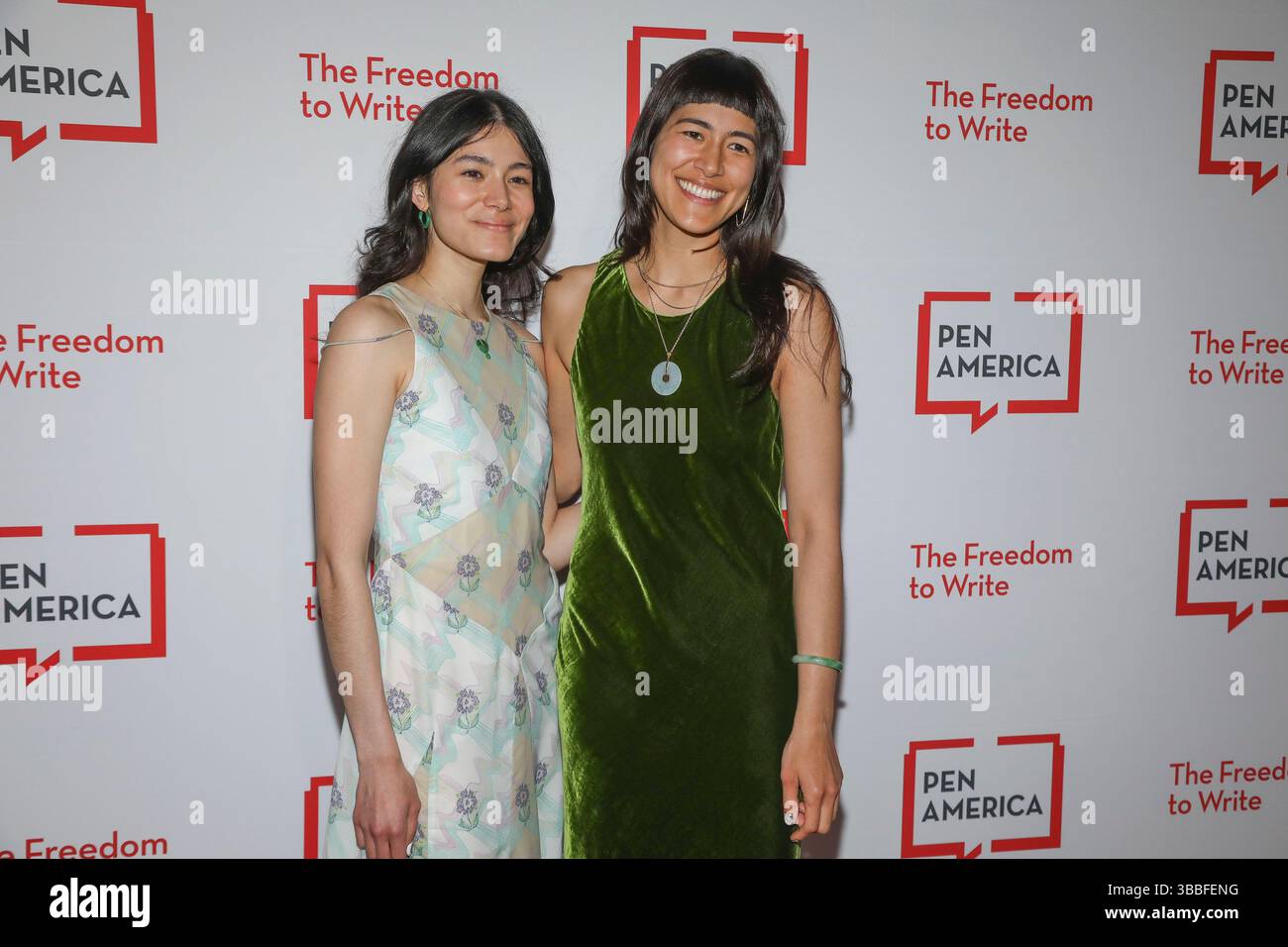 Olivia Sulkowicz, left, and Emma Sulkowicz attend the PEN America ...