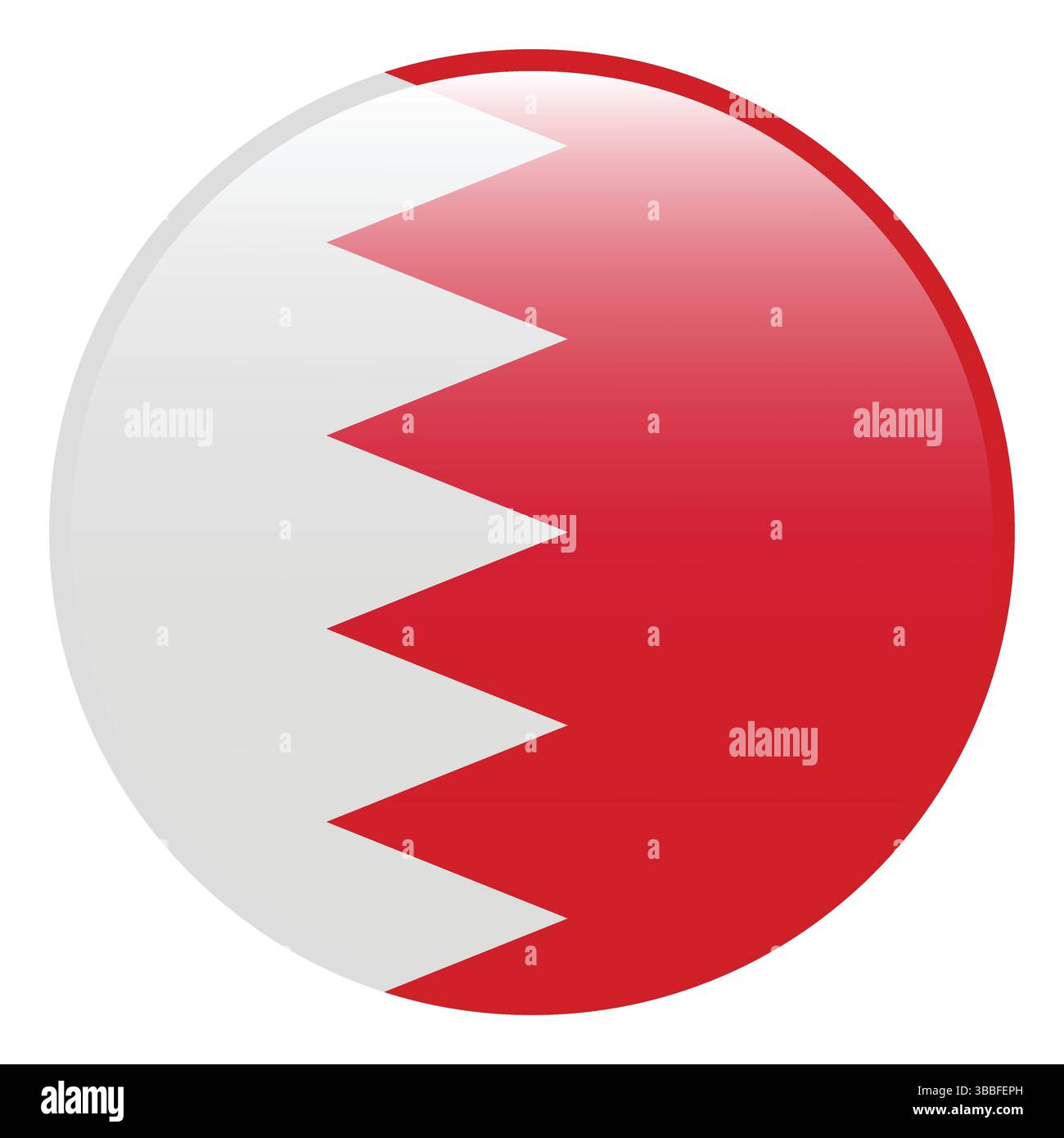 Flag of Bahrain. Bahrain circle flag 3d logo icon computer vector illustration design Stock ...
