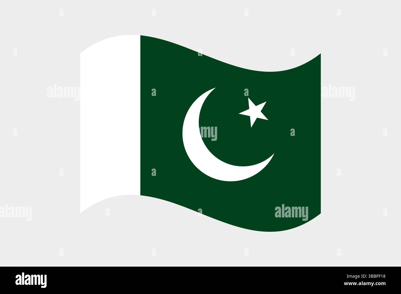 Flag of Pakistan. Pakistan wavy flag digital vector illustration ...
