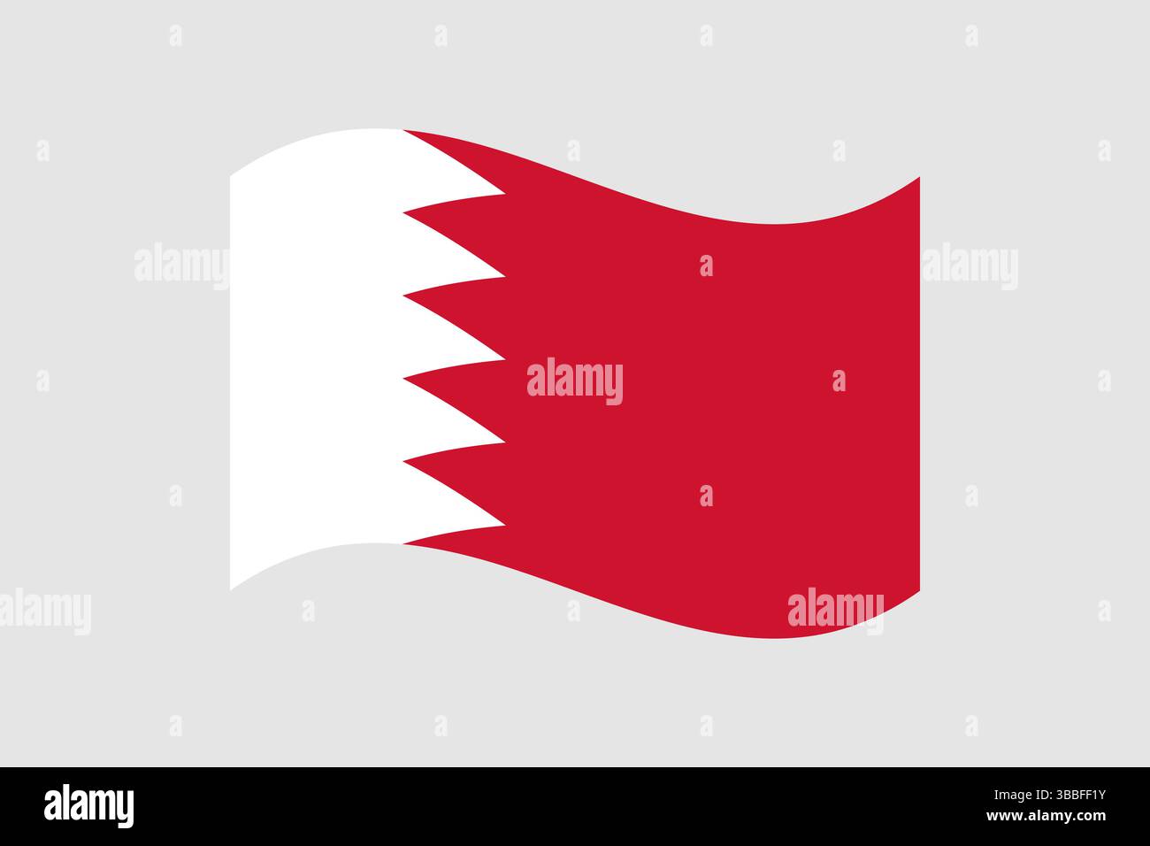Flag of Bahrain. Bahrain wavy flag digital vector illustration ...