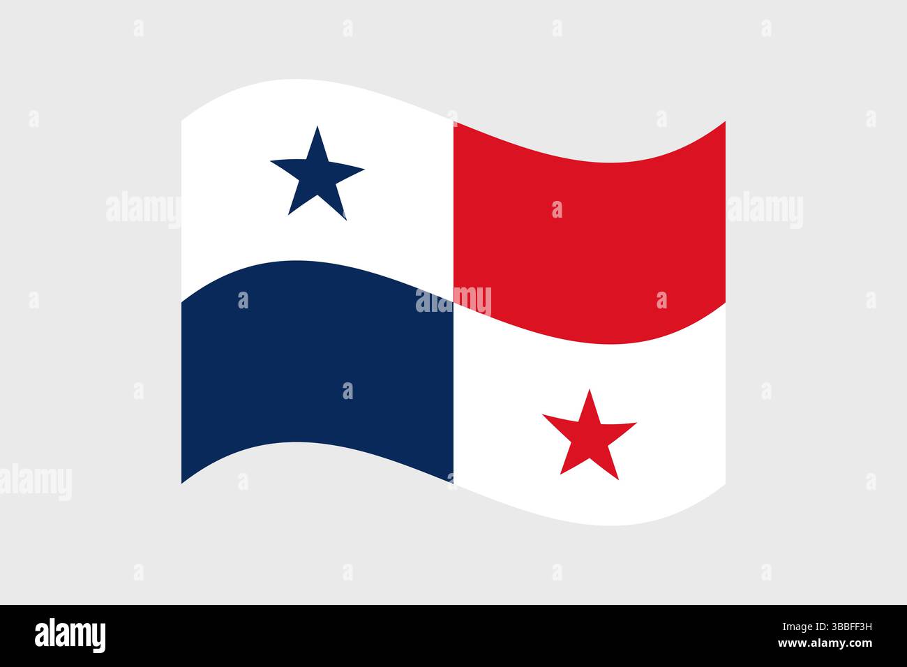 Flag of Panama. Panama wavy flag digital vector illustration ...