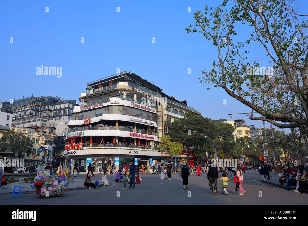 The Shark Jaw Building - The vibrant life in Hanoi, capital of Vietnam VN Stock Photo - Alamy