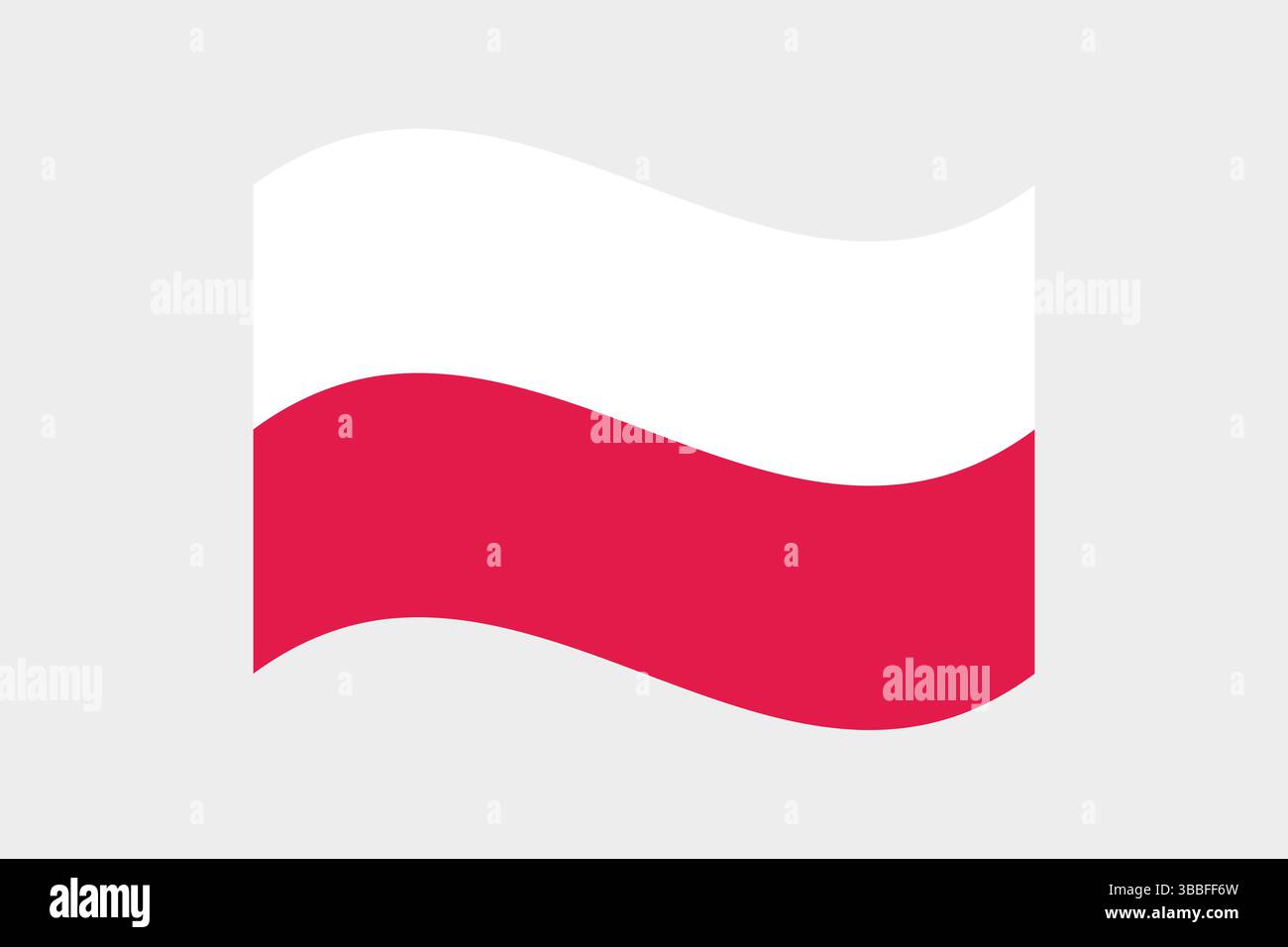 Flag of Poland. Poland wavy flag digital vector illustration ...