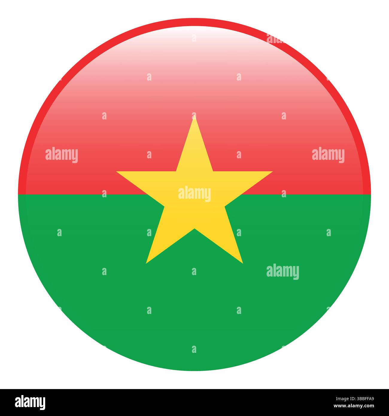Flag of Burkina Faso. Burkina Faso circle flag 3d logo icon computer ...
