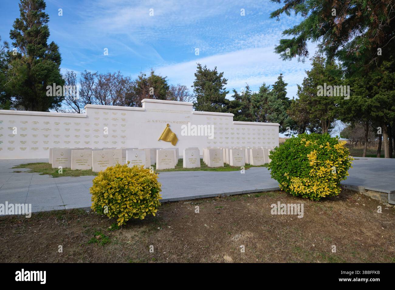 The main marble tablet, dedicated to the dead at the 26th Regiment and ...