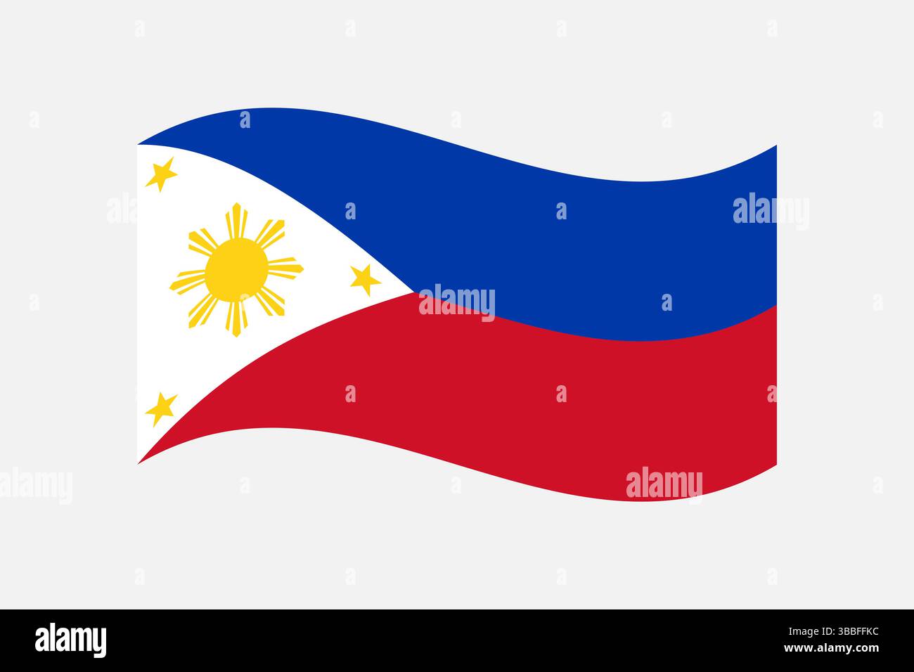 Flag of Philippines. Philippines wavy flag digital vector illustration ...