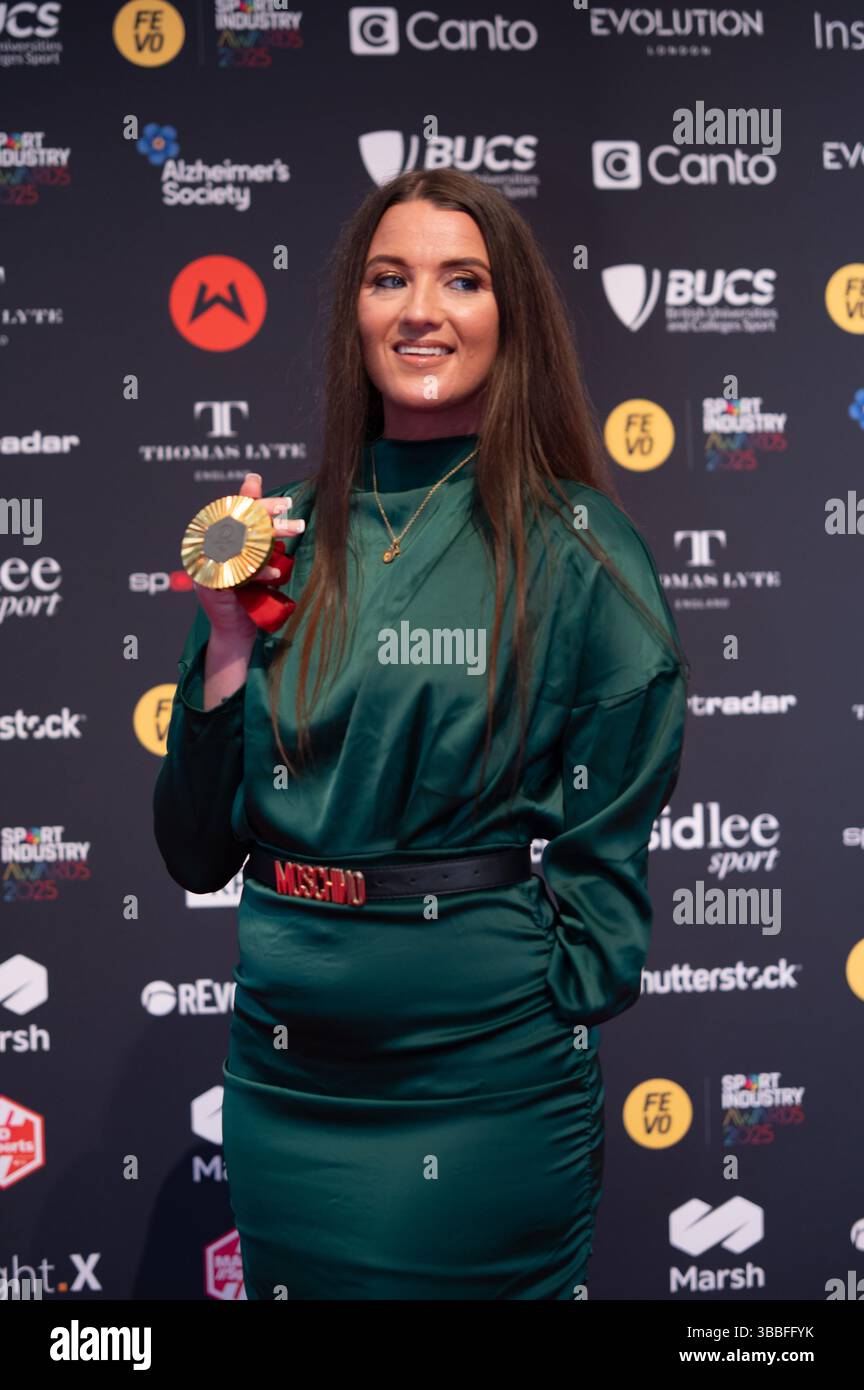 London, England. 15th May 2025. Amy Truesdale poses on the red carpet ...