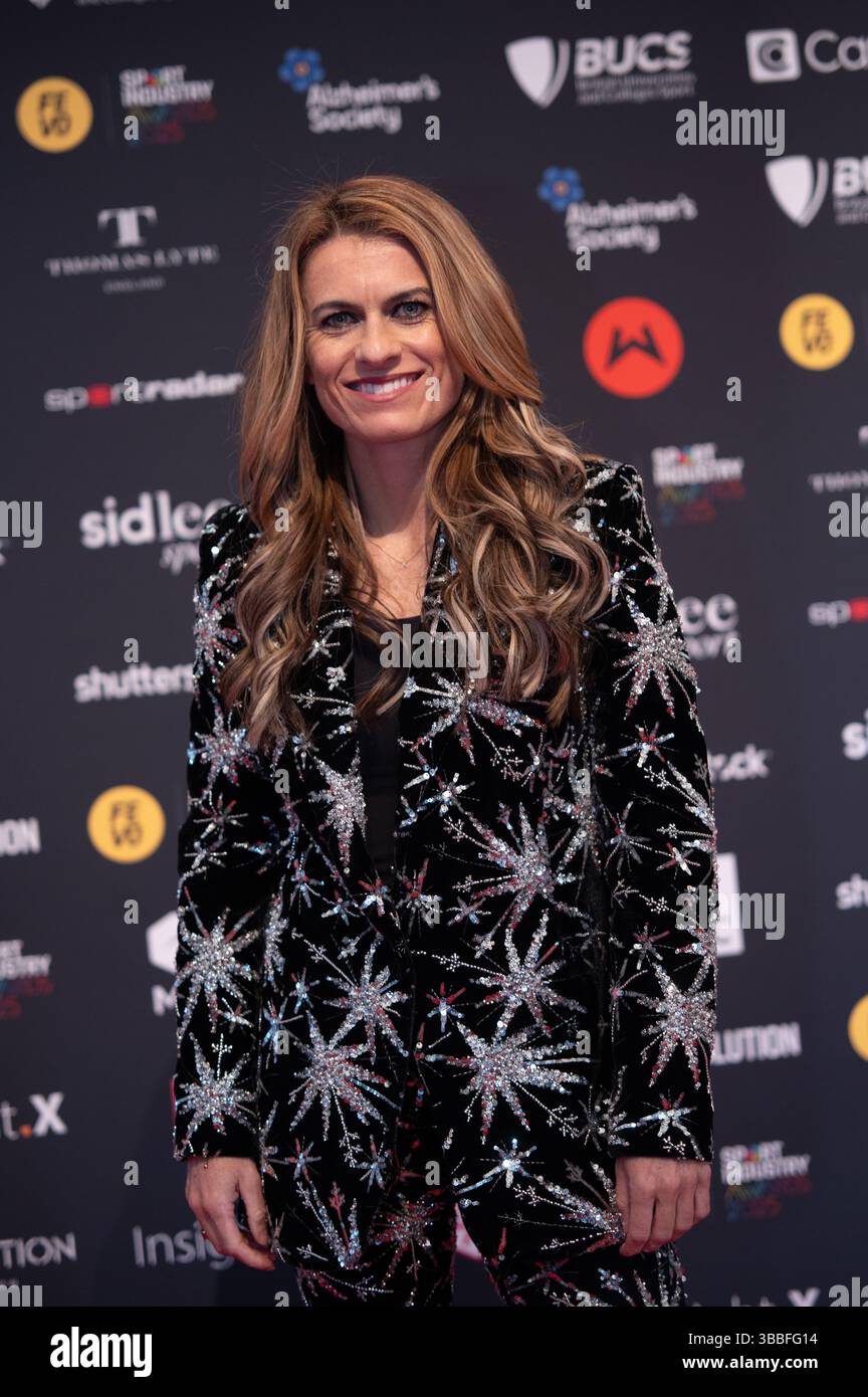 London, England. 15th May 2025. Karen Carney poses on the red carpet at ...