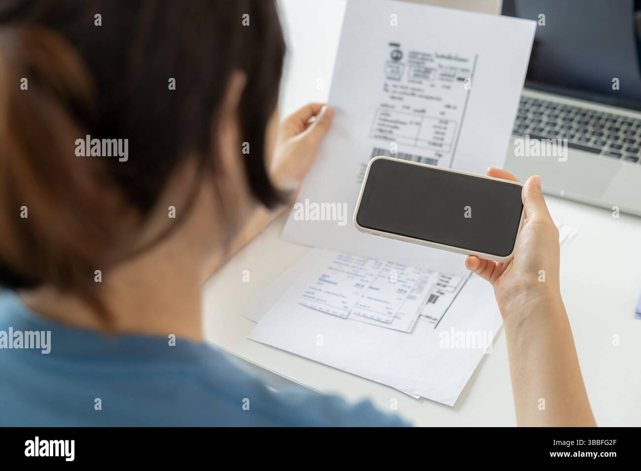 Woman using digit code hi-res stock photography and images - Alamy
