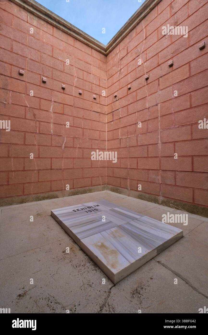 The pyramid shape, sandstone memorial to the deadly Turkish battle of ...