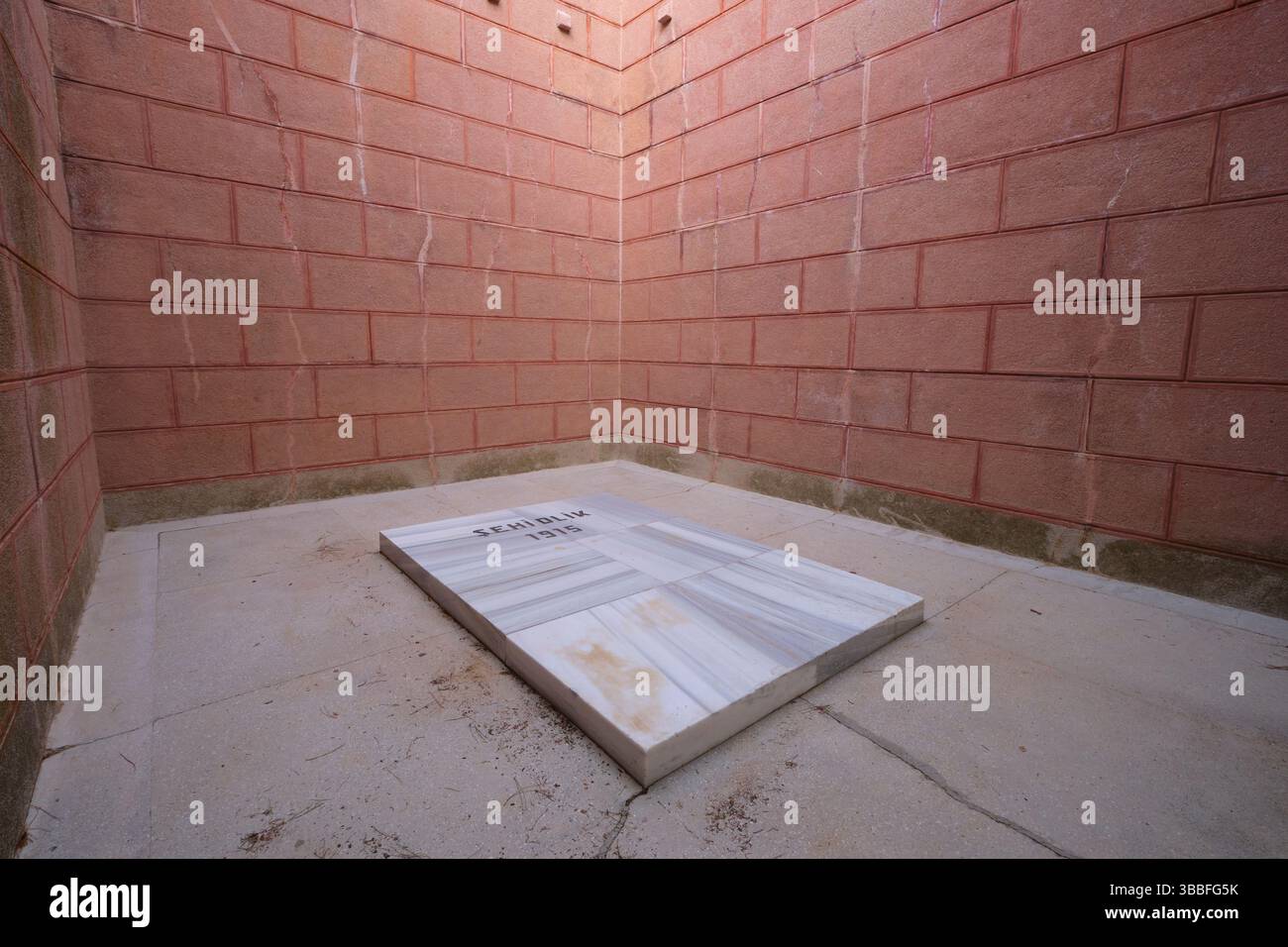 The pyramid shape, sandstone memorial to the deadly Turkish battle of ...