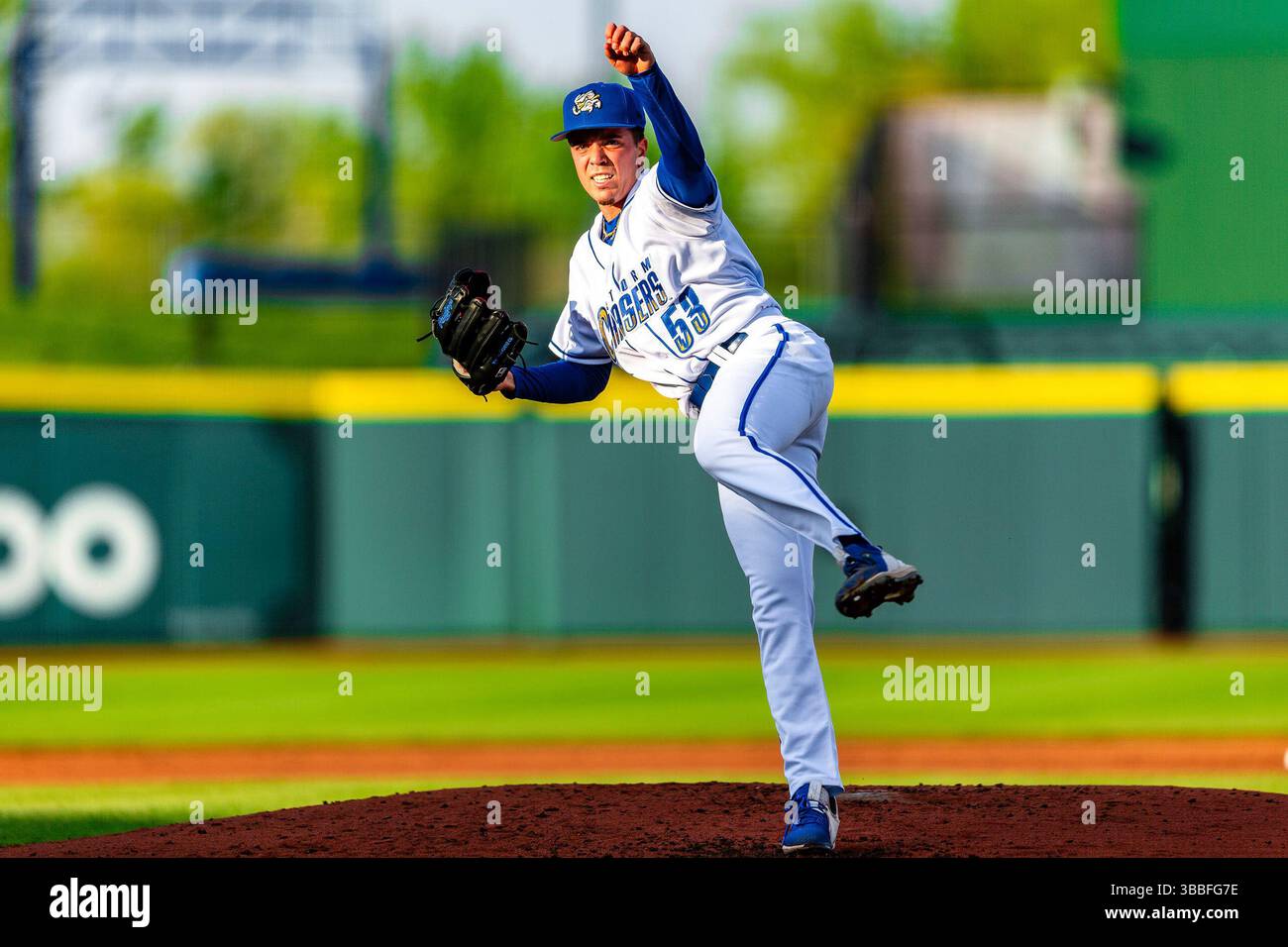 May 01, 2025 - Omaha, NE U.S. - Omaha Storm Chasers starting pitcher ...