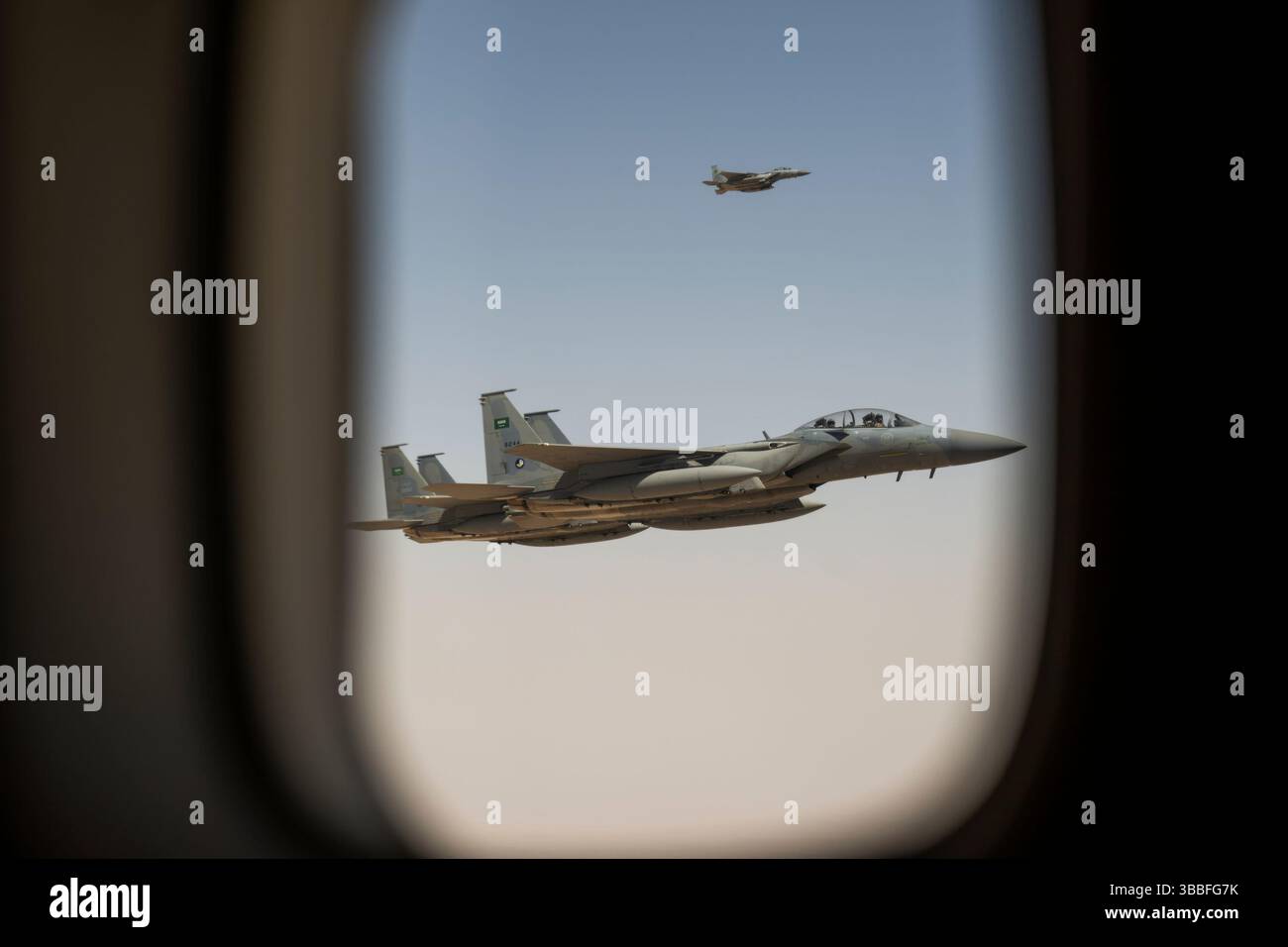 Royal Saudi Air Force F-15SA fighter jets escort Air Force One before ...