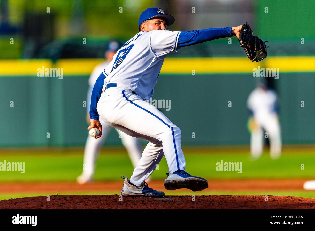 Omaha, NE U.S. 01st May, 2025. Omaha Storm Chasers starting pitcher ...