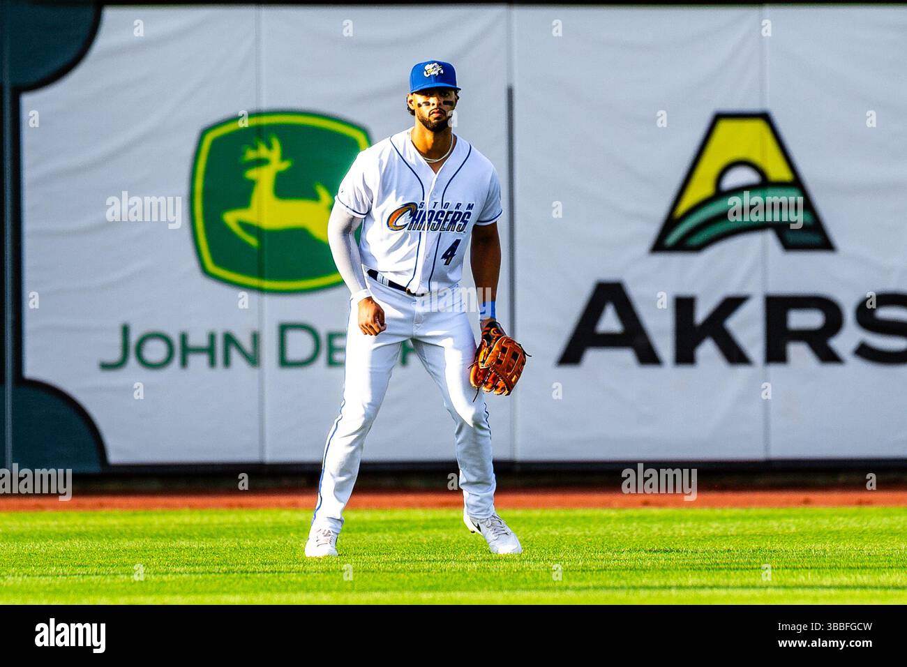 May 01, 2025 - Omaha, NE U.S. - Omaha Storm Chasers left fielder MJ ...