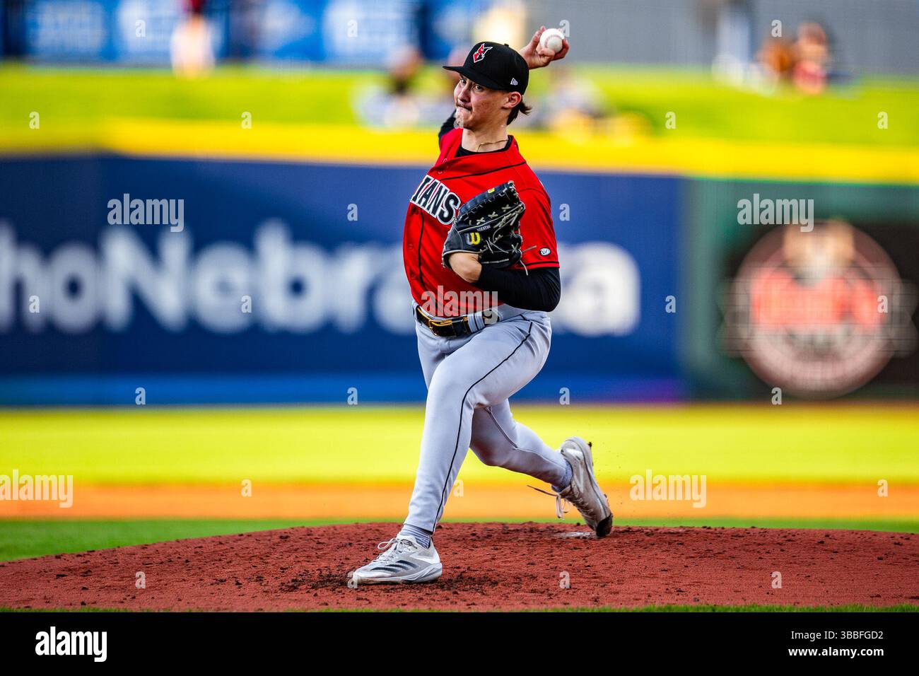 Omaha, NE U.S. 01st May, 2025. Indianapolis Indians starting pitcher ...