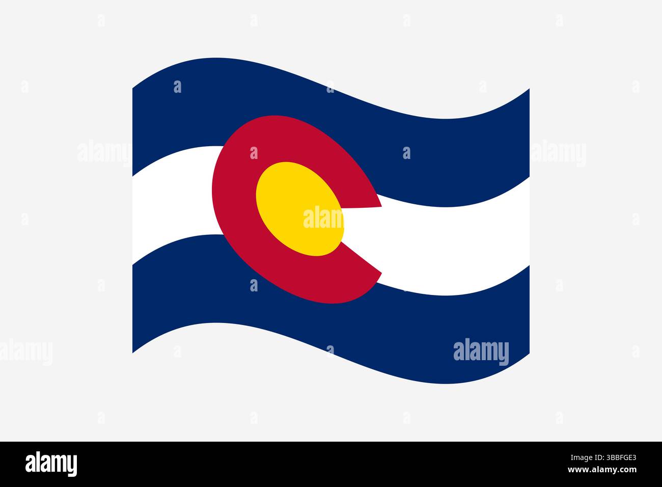 Flag of Colorado. Colorado wavy flag digital vector illustration ...