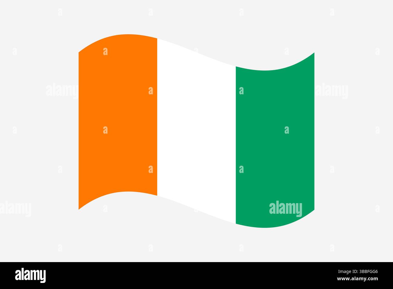 Flag of Cote d 'Ivoire. Cote d 'Ivoire wavy flag digital vector ...