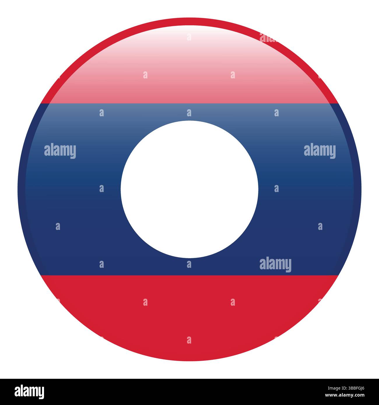 Flag of Laos. Laos circle flag 3d logo icon computer vector ...