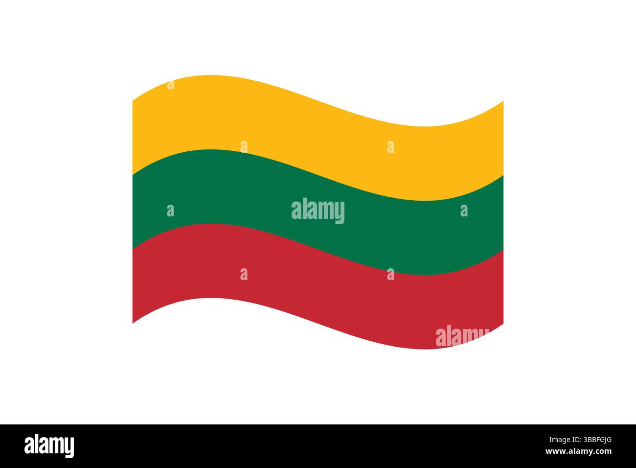 Flag of Lithuania. Lithuania wavy flag digital vector illustration ...