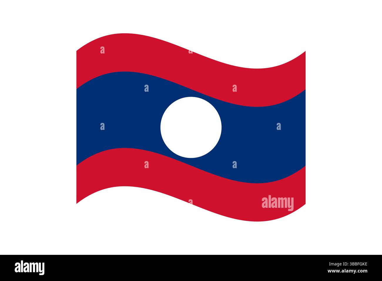 Flag of Laos. Laos wavy flag digital vector illustration. Fluttering ...