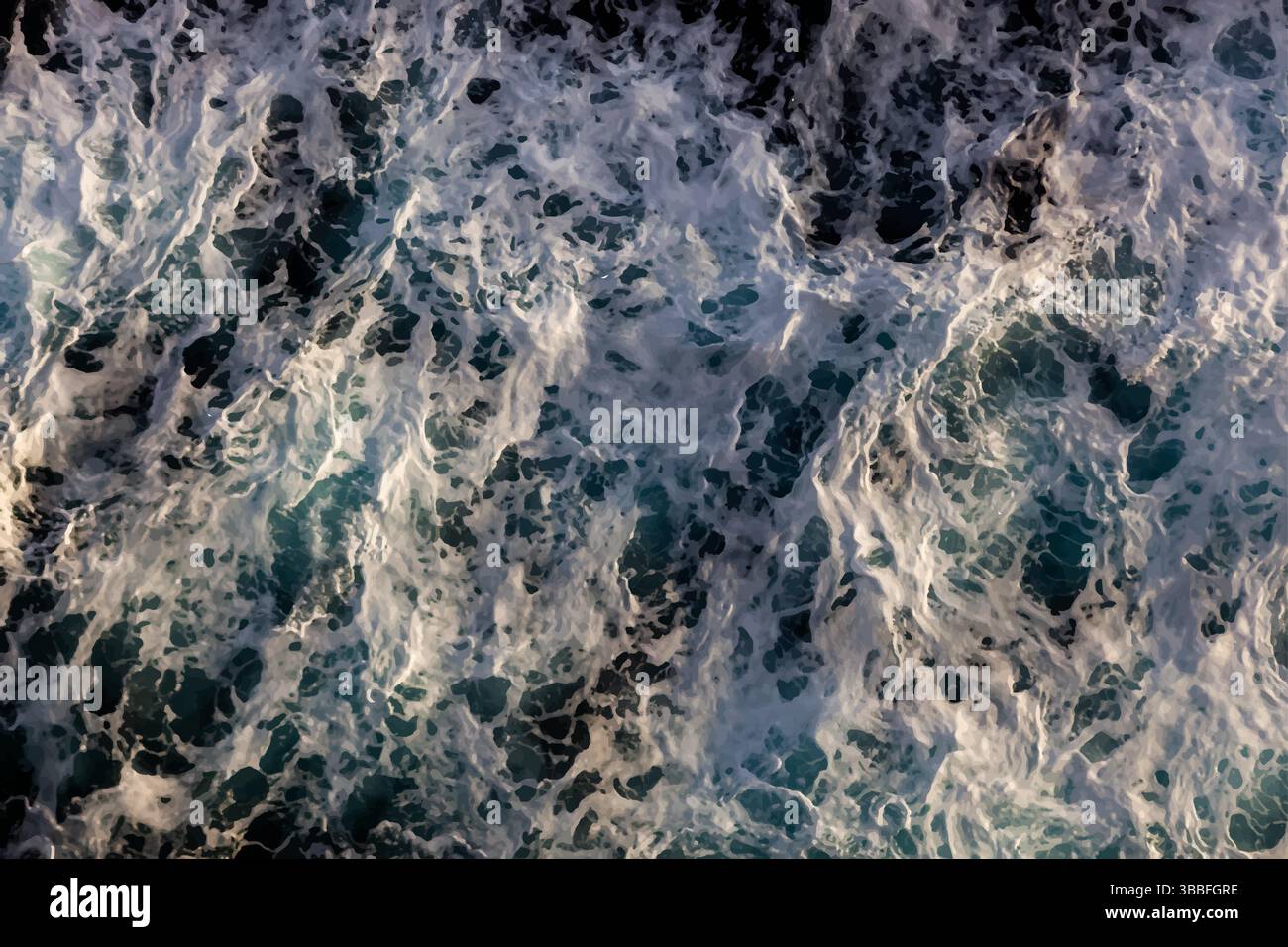 Aerial view white foamy Stock Vector Images - Alamy
