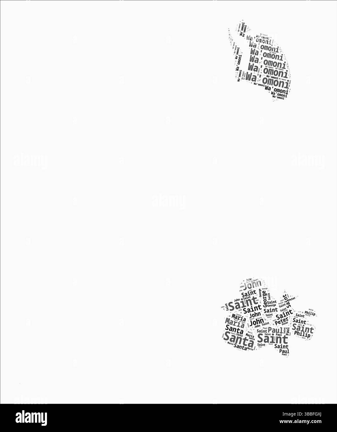 Antigua and Barbuda Text Style Regions. Country region names word ...