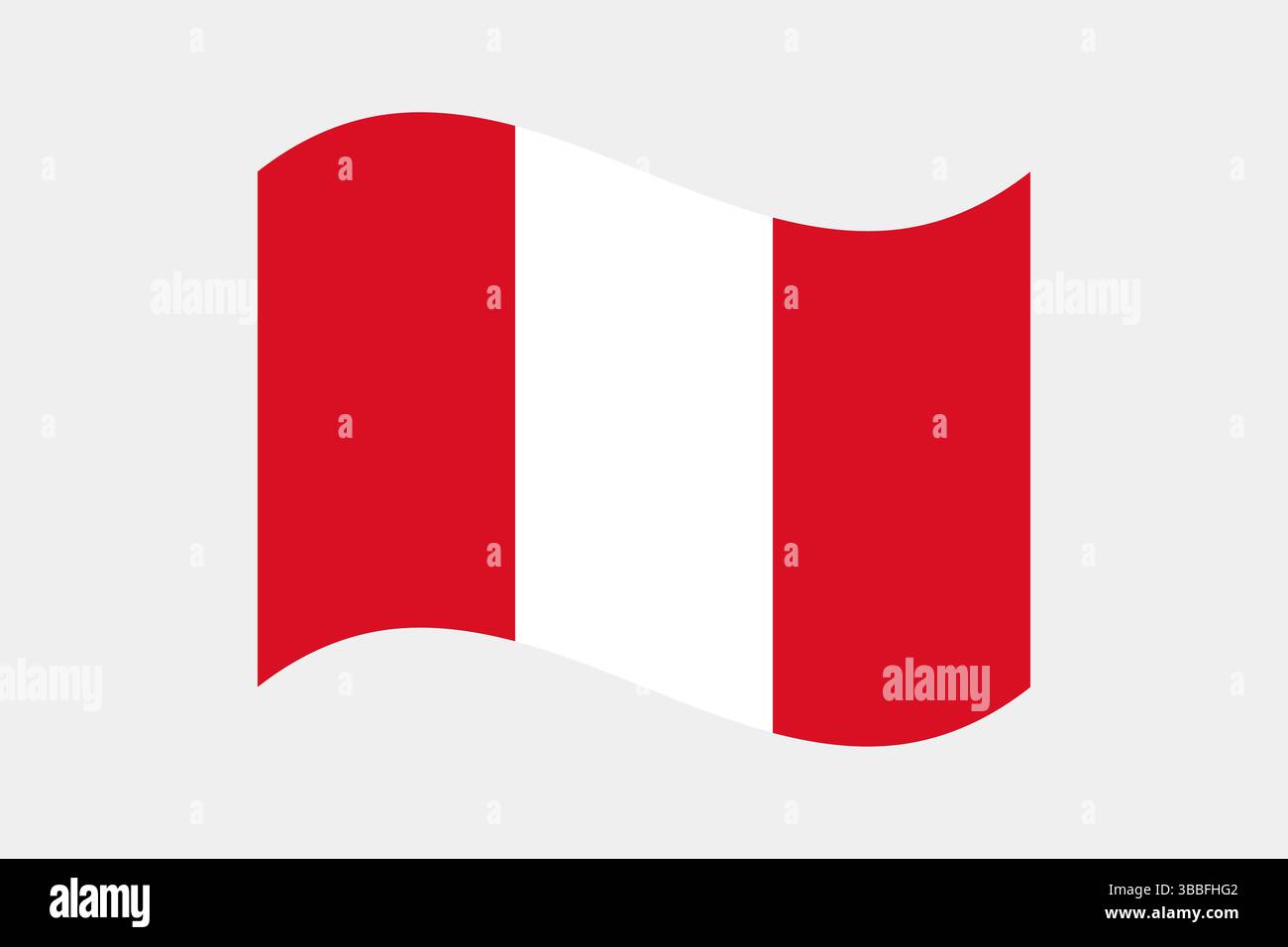 Flag of Peru. Peru wavy flag digital vector illustration. Fluttering ...