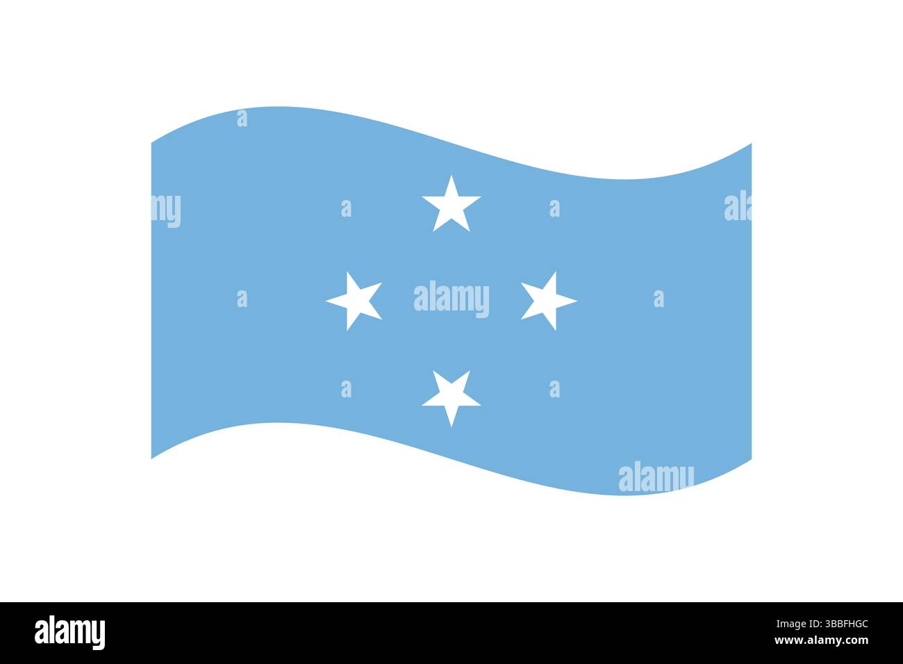 Flag of Federated States of Micronesia. Micronesia wavy flag digital ...